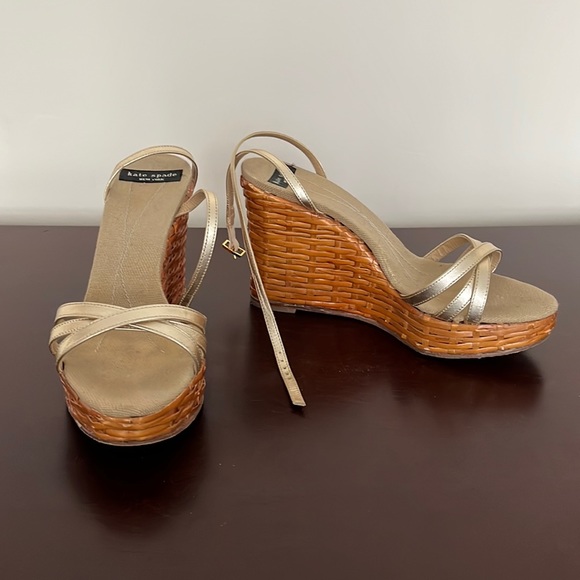 kate spade | Shoes | Kate Spade Gold Summer Wedge Sandal | Poshmark